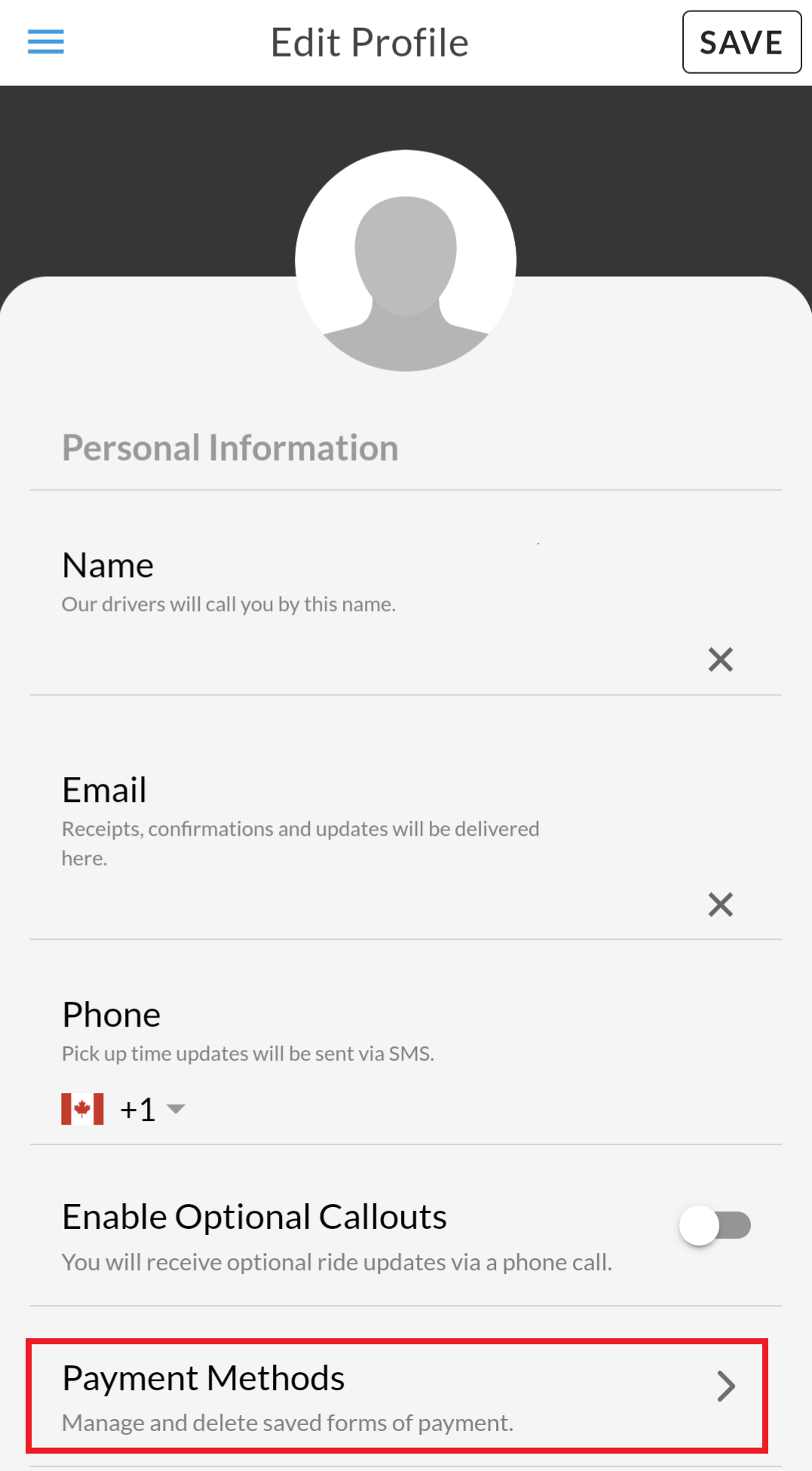 How to Update your Payment Method – RideCo